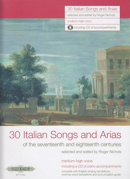 30 Italian Songs and Arias - Medium High published by Peters (Book & CD ...