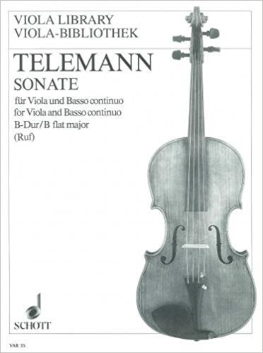 Telemann: Sonata Bb Major for Viola published by Schott | Forwoods ...