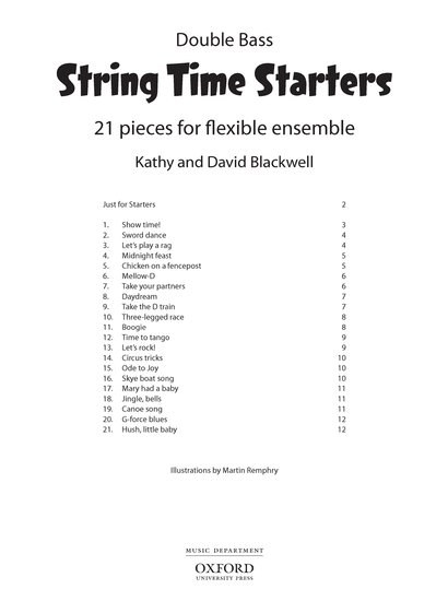 String Time Starters : 21 Ensemble Pieces - Double Bass published by ...