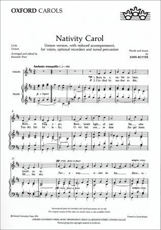 Rutter: Nativity Carol (Unison) published by OUP | Forwoods ScoreStore