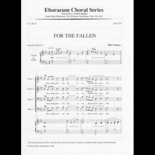 Sammes: For the Fallen TTBB published by Eboracum | Forwoods ScoreStore