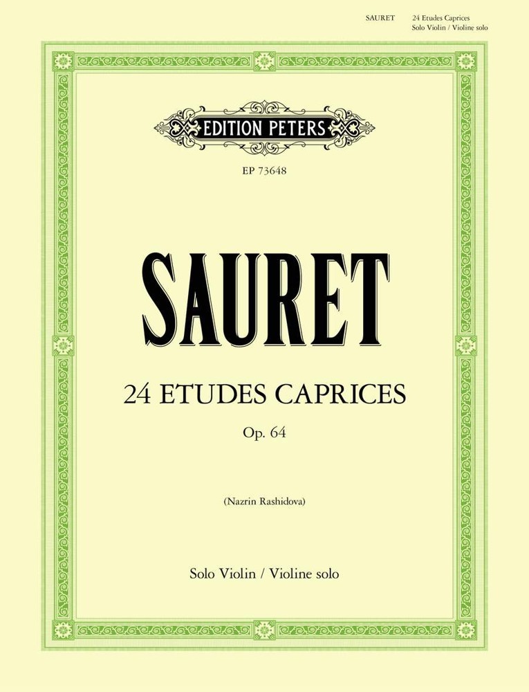 Forwoods ScoreStore | Sauret: 24 Etudes Caprices Opus 64 for Violin ...