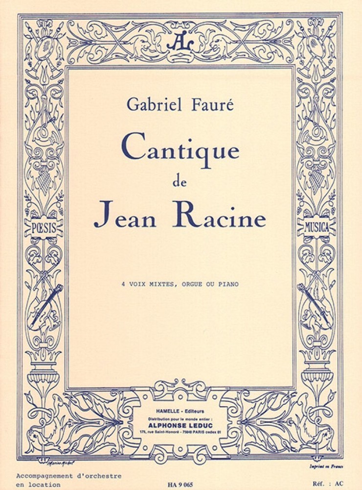 Faure: Cantique de Jean Racine SATB published by Leduc | Forwoods ...