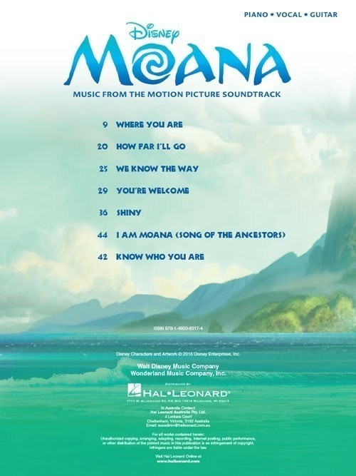 Moana: Music From The Motion Picture Soundtrack (PVG) | Forwoods ScoreStore