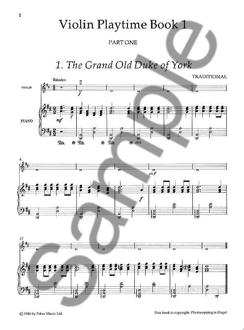 Violin Playtime Book 1 published by Faber | Forwoods ScoreStore