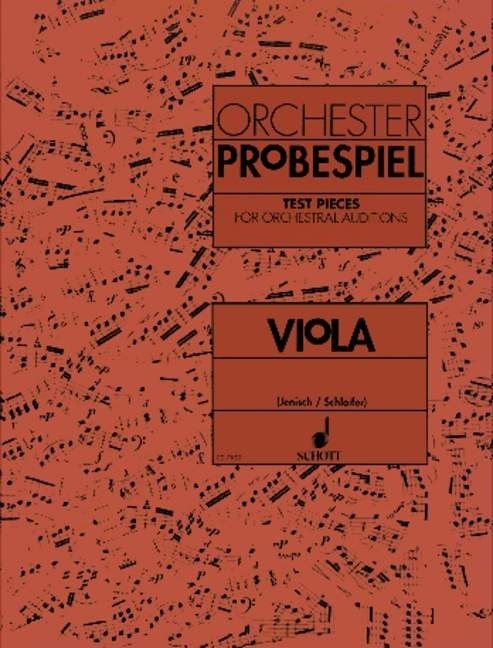 Test Pieces for Orchestral Auditions for Viola published by Schott ...