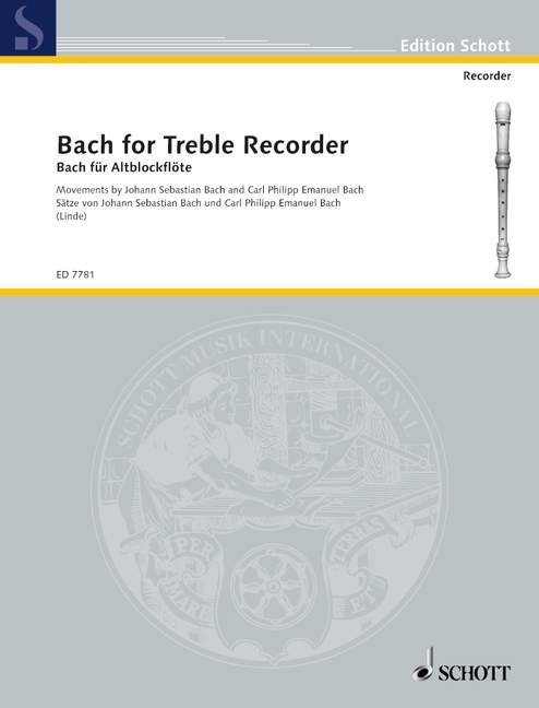 Bach for Treble Recorder published by Schott | Forwoods ScoreStore
