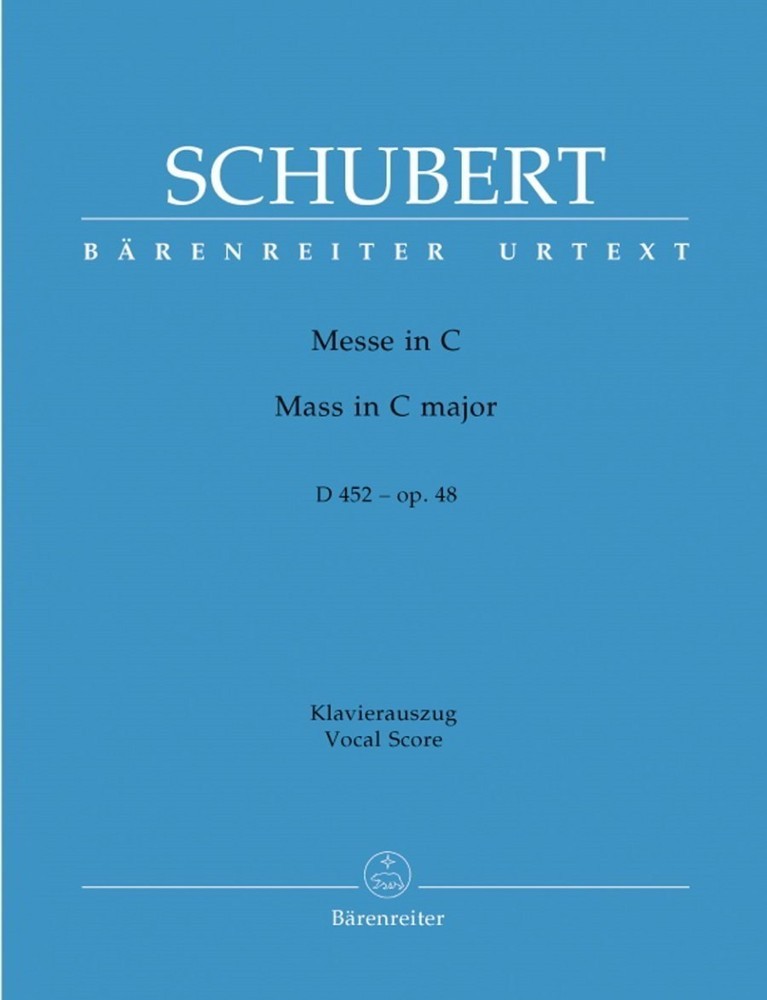 Schubert: Mass in C, Op48 (D452) published by Barenreiter Urtext ...