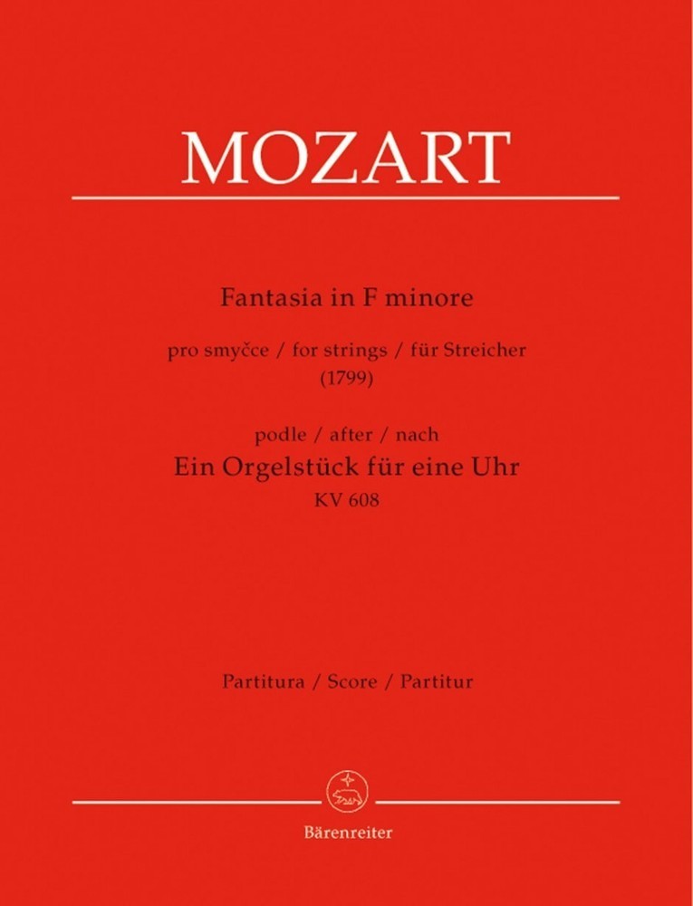 Mozart: Fantasia in F minor for Strings (1799) after the Organ Piece ...