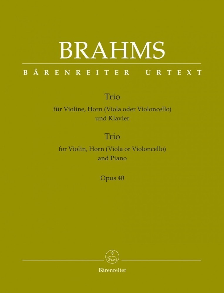 Brahms: Trio for Violin, Horn (Viola or Violoncello) and Piano Opus 40 ...