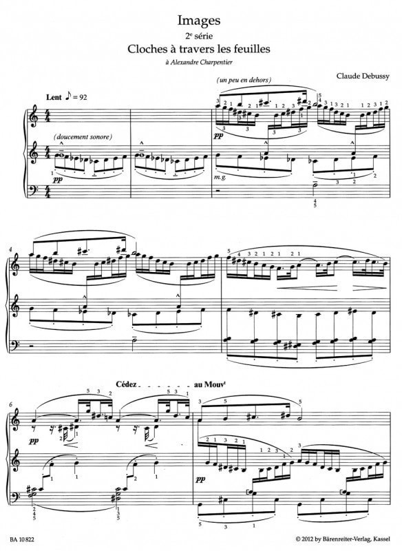 Debussy: Images II for Piano published by Barenreiter | Forwoods ScoreStore