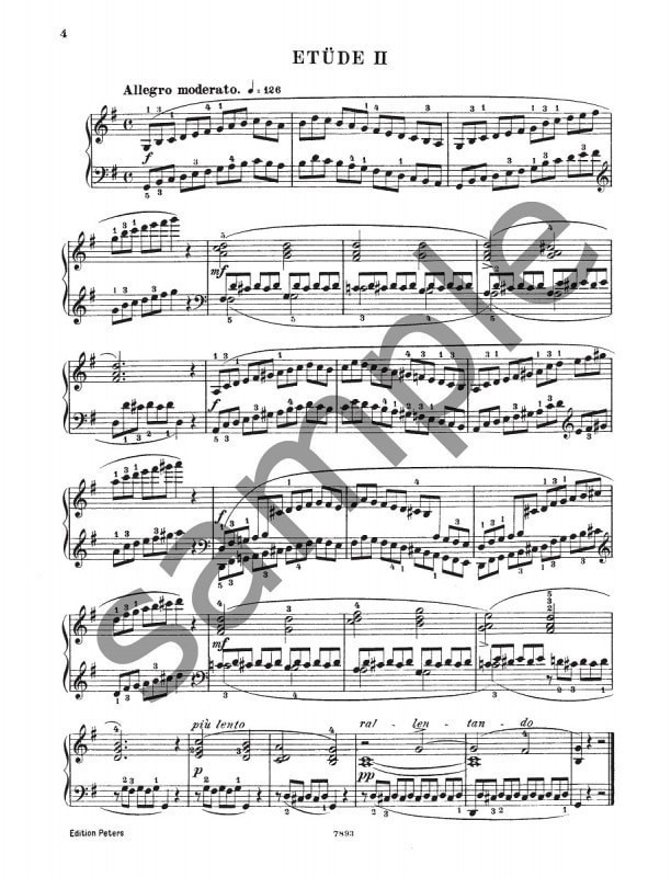 Bertini: 25 Studies Opus 100 for Piano published by Peters Edition ...