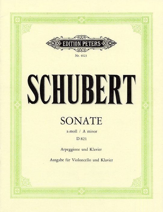 Schubert: Arpeggione Sonata in A minor D821 for Cello published by ...