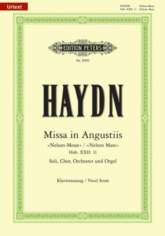 Haydn: Missa in Angustiis (Nelson Mass) (HobXXII:11) published by Peters Urtext - Vocal Score ...