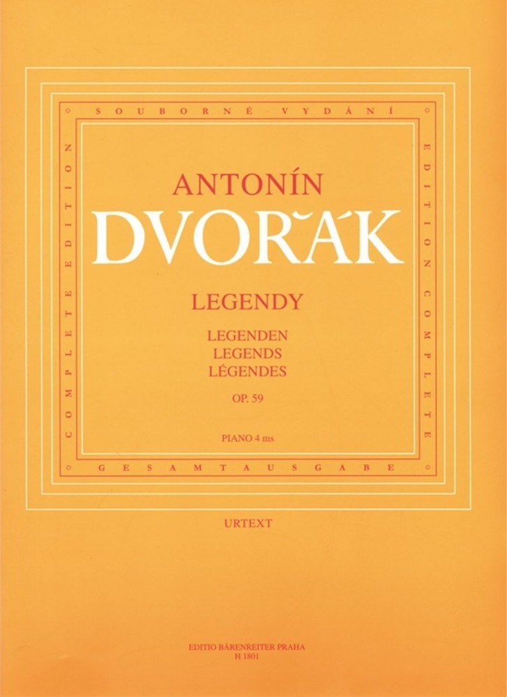 Dvorak: Legends Opus 59 for Piano Duet published by Barenreiter ...
