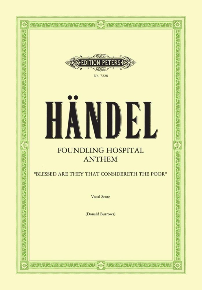 Handel: Foundling Hospital Anthem published by Peters - Vocal Score ...