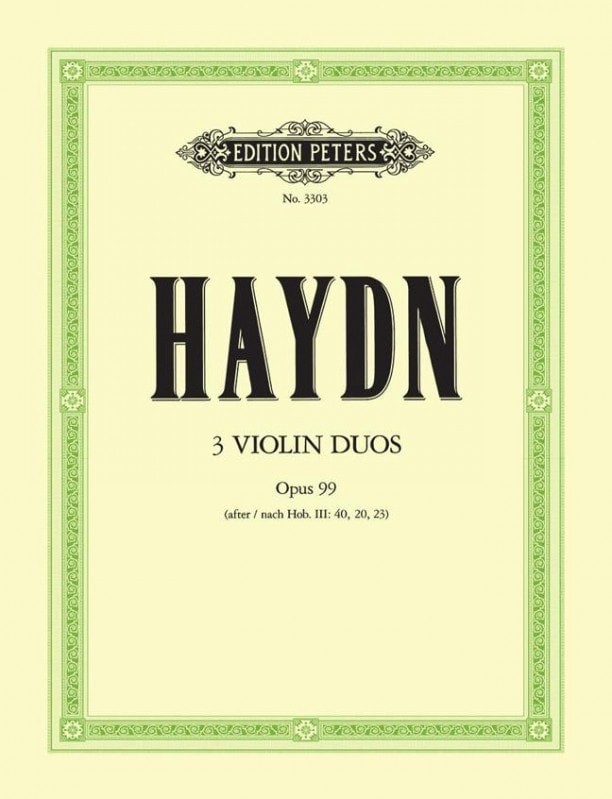 Haydn: Three Duets from Three String Quartets Hob.III/40, 20 & 23 for Violins published by ...