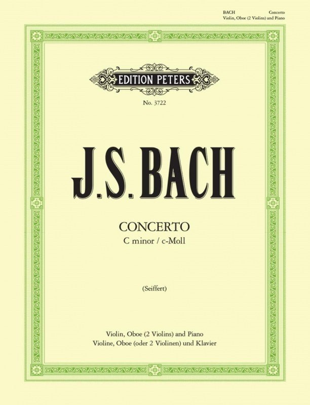 Bach: Concerto in C Minor BWV1060 for Violin & Oboe published by Peters ...