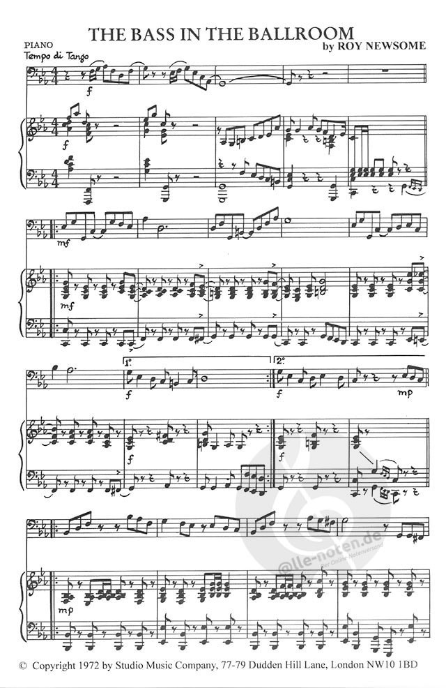 Newsome: Bass In the Ballroom for Tuba (Bass Clef) published by Studio ...
