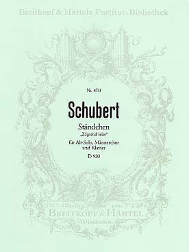 Schubert: Standchen A/TTBB published by Breitkopf | Forwoods ScoreStore