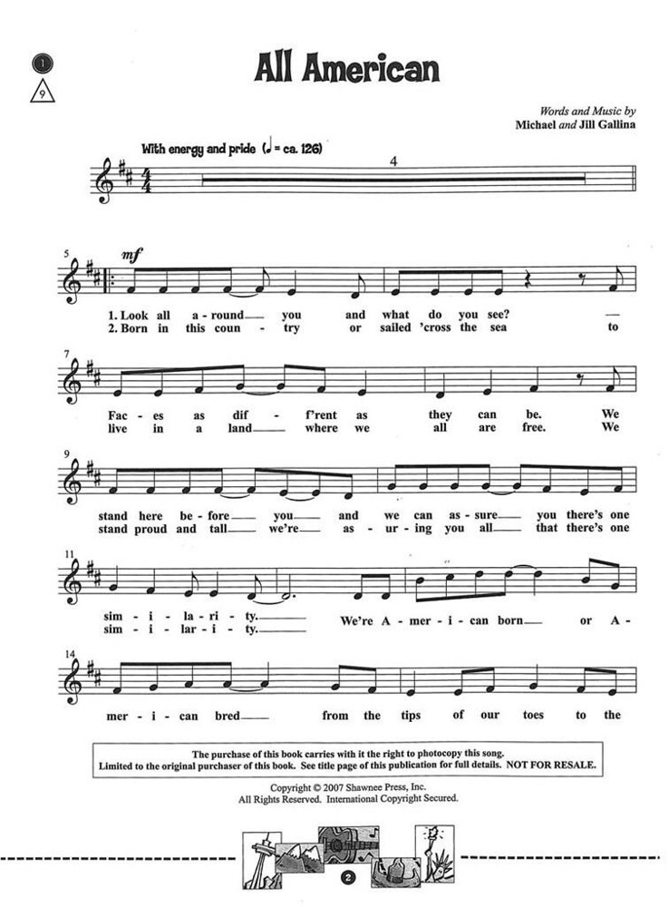 Sing and Play About the USA! published by Shawnee (Book & CD ...