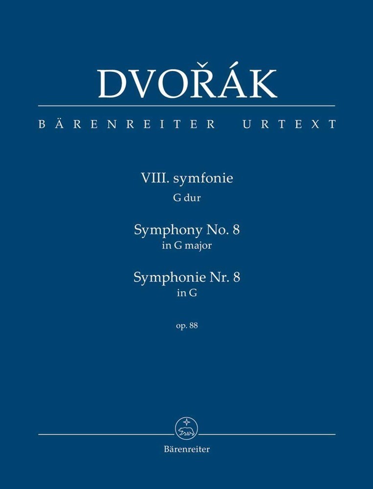 Dvorak: Symphony No 8 in G Major Study Score published by Barenreiter ...
