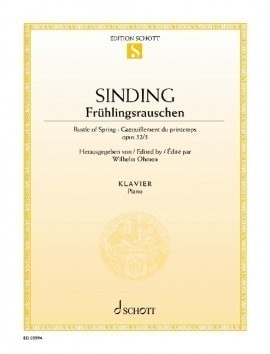 Sinding: Rustle of Spring Opus 32/3 for Piano published by Schott ...
