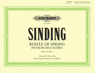 Sinding: Rustle of Spring for Piano Duet published by Peters | Forwoods ...