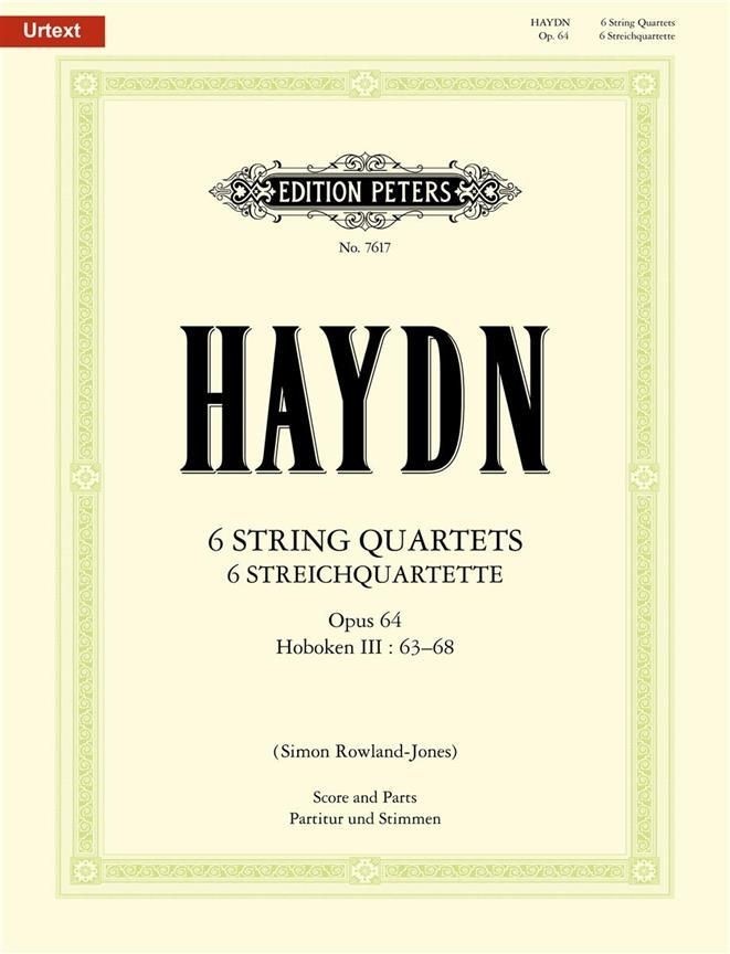Haydn: 6 String Quartets Opus 64 published by Peters | Forwoods ScoreStore