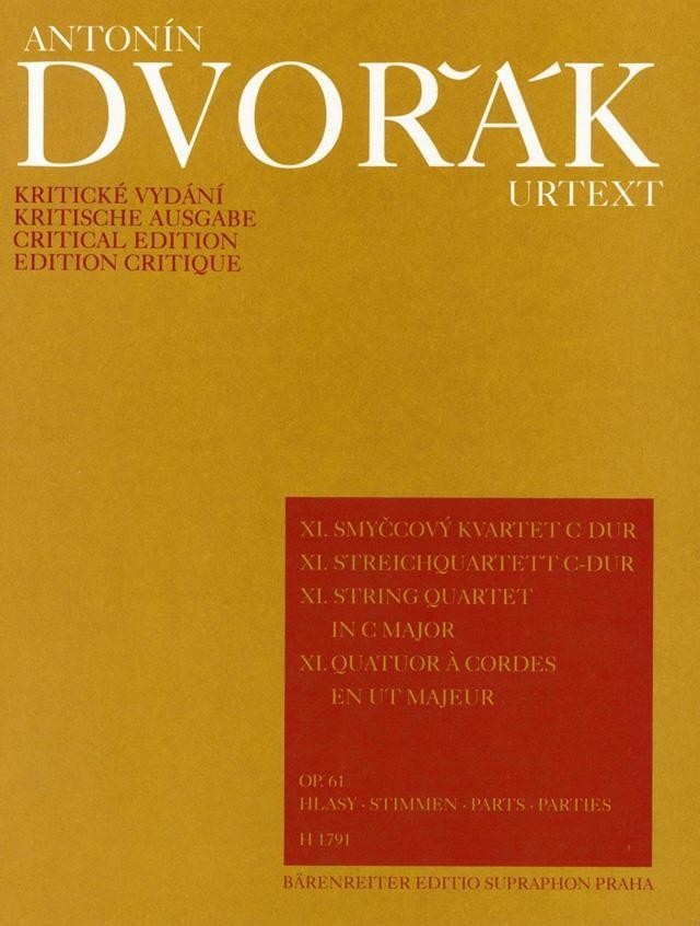 Forwoods ScoreStore | Dvorak: String Quartet No 11 in C Opus 61 published by Barenreiter