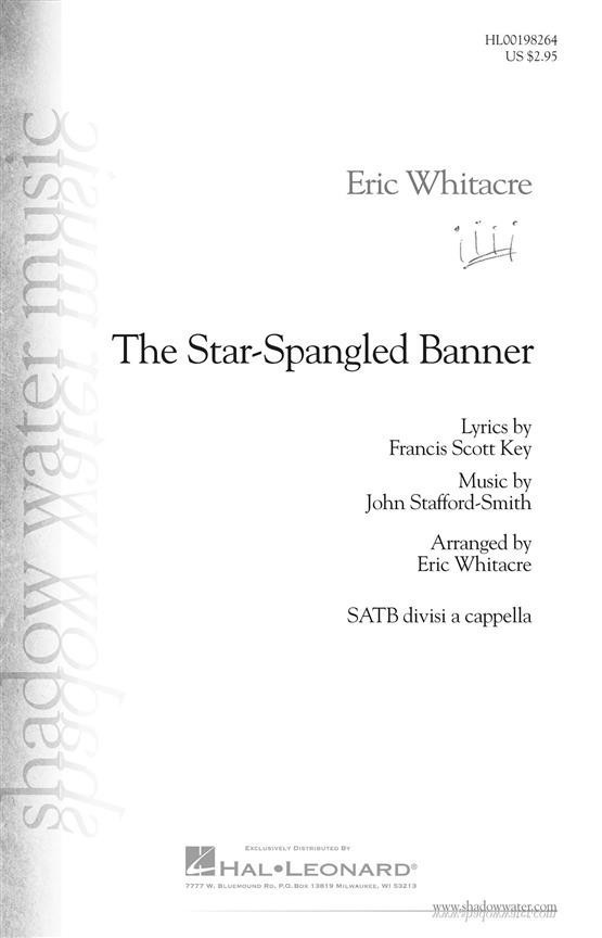 Forwoods ScoreStore | Whitacre: The Star-Spangled Banner SATB published ...