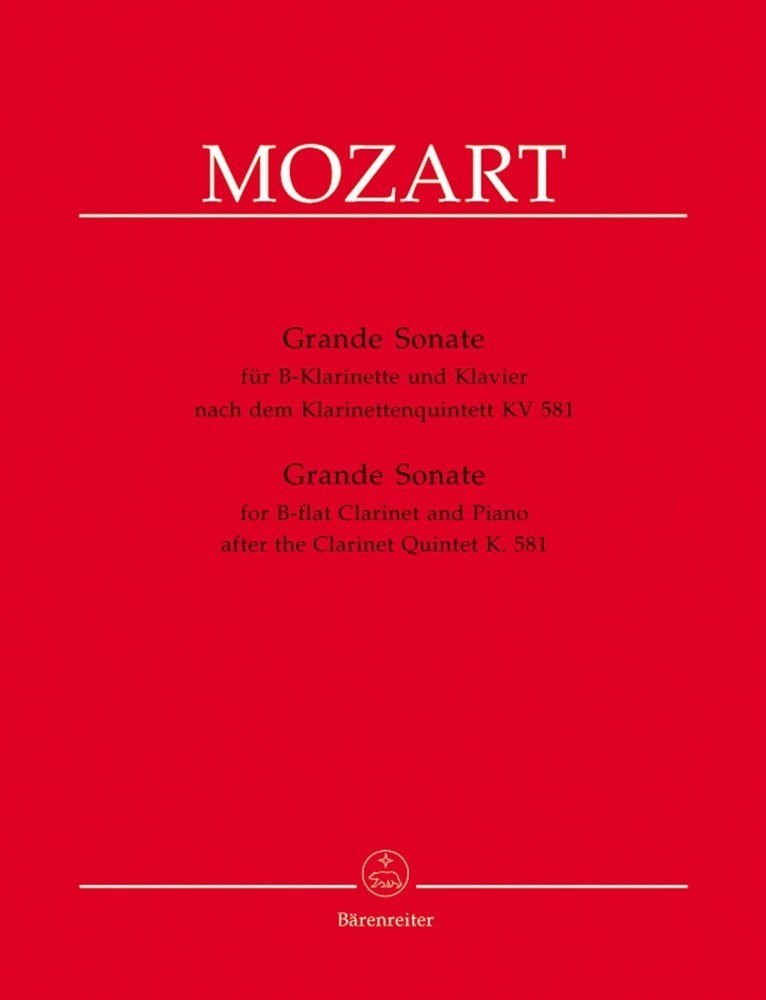 Mozart: Clarinet Quintet in A K581 for Clarinet in Bb and Piano ...