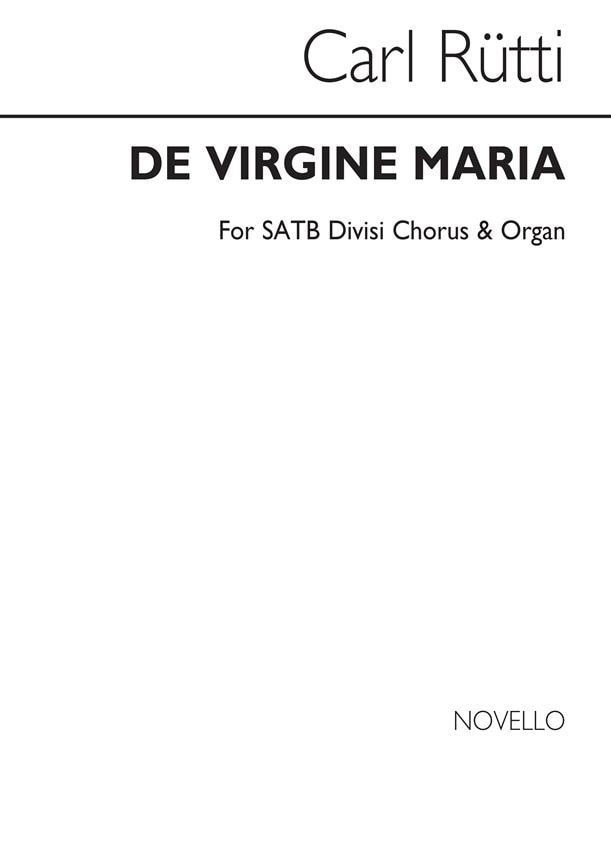Rutti: De Virgine Maria SATB published by Novello | Forwoods ScoreStore