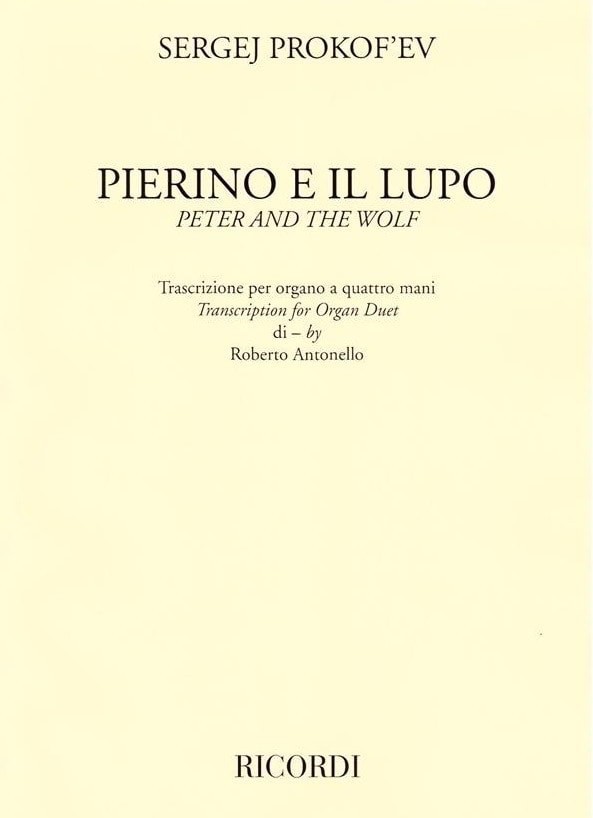Prokofiev: Peter and the Wolf for Organ Duet published by Ricordi ...